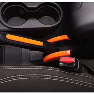 SZDEDA 2PCS ABS Handbrake Lower Cover Decorative Trim Fit for Jeep Wrangler JK 2011-2017 Interior Car Accessories (Orange)