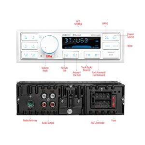 BOSS Audio Systems MR500UAB Marine Radio Receiver – Bluetooth Audio Streaming and Hands-Free Calling, USB Port, Weatherproof, Digital Media MP3 Player, No CD Player, AM/FM Radio Receiver