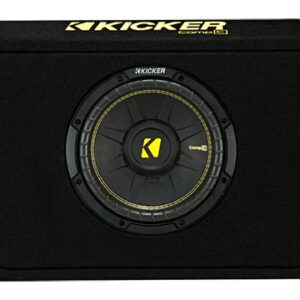 Kicker TCWC104 CompC 10" Subwoofer in Thin Profile Enclosure 4-Ohm