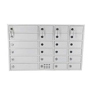 FixtureDisplays® 24-Slot Cellphone USB Charging Station Lockers Assignment Mail Slot Box  24 W x 15 H x 9" D Big (8.2") and Small (4.4") Slots 15255