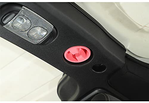 SZDEDA ABS Car Top Roof Knob Button Cover Decorative Trim Fit for Jeep Wrangler JK 2007-2017 Interior Car Accessories (Pink)