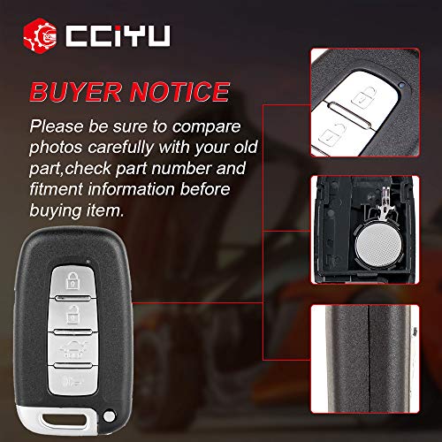 cciyu X 1 Flip Key Fob with Key Blade 4 buttons Replacement for 09 10 11 12 13 14 15 for H yundai Azera Elantra Elantra GT Equus Genesis Sonata Series with FCC 267AL-HMFNA04