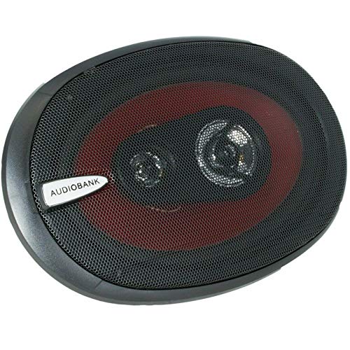 2 Audiobank 6x9 700 Watt 3-Way Red Car Audio Stereo Coaxial Speakers - AB6970