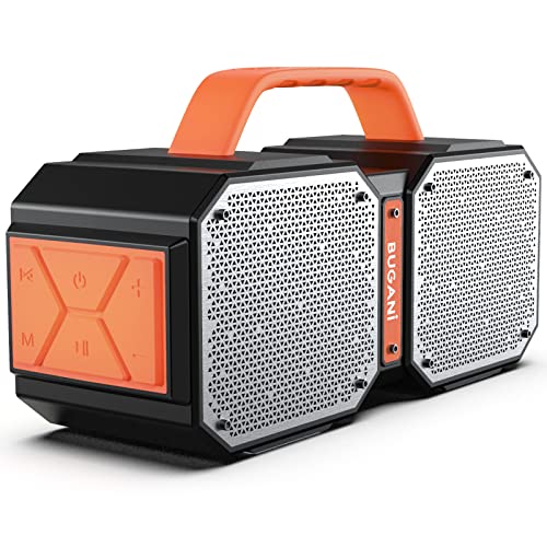 Bluetooth Speaker, BUGANI M83 50W Portable Wireless Bluetooth Speakers, Bluetooth 5.2, Wireless Two Pairing,IPX6 Waterproof Outdoor Speaker, Stereo Super Power Sound,For Outdoors,Camping,Party, Orange