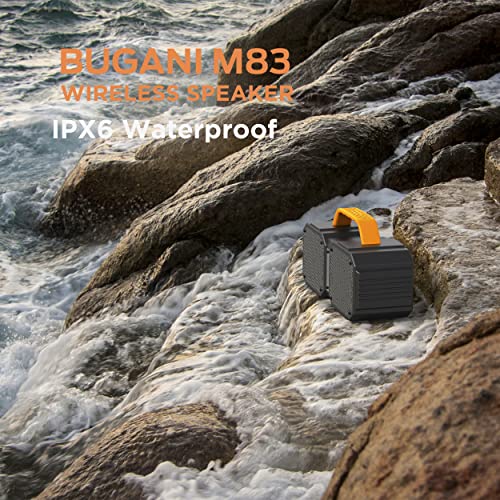 Bluetooth Speaker, BUGANI M83 50W Portable Wireless Bluetooth Speakers, Bluetooth 5.2, Wireless Two Pairing,IPX6 Waterproof Outdoor Speaker, Stereo Super Power Sound,For Outdoors,Camping,Party, Orange