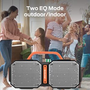 Bluetooth Speaker, BUGANI M83 50W Portable Wireless Bluetooth Speakers, Bluetooth 5.2, Wireless Two Pairing,IPX6 Waterproof Outdoor Speaker, Stereo Super Power Sound,For Outdoors,Camping,Party, Orange