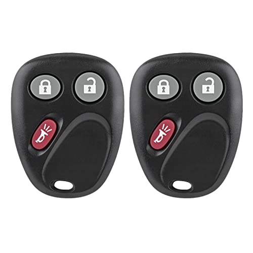 Keyless Entry Remote Key Fob Replacement Fits for 2003-2007 Chevy Avalanche Equinox Silverado SSR Suburban Tahoe| GMC Sierra/Yukon| Hummer H2| Cadillac Escalade LHJ011 (Pack of 2)