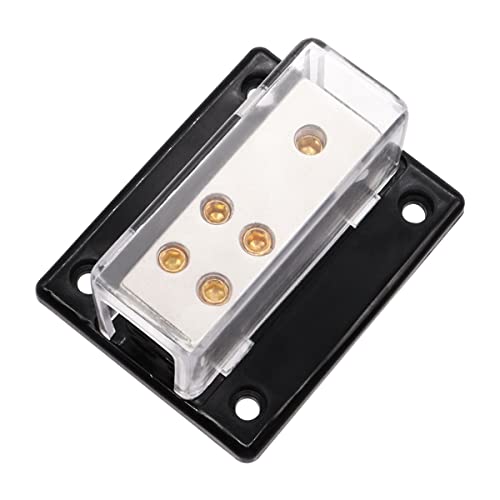 Seamaka 1x4 Gauge in to 4X 8/10 Gauge Out Power Distribution Block for Car Audio Splitter O-074