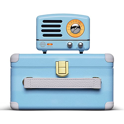 Muzen OTR Metal Portable Bluetooth Speaker with Retro knob Tuner FM Radio, Also with Suitcase Gift Case, Wireless Bluetooth Speaker with Loud Stereo Sound, for Home Outdoor Travel