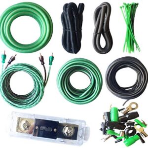 SoundBox 4 Gauge Amp Kit True AWG Amplifier Install Wiring 4 Ga 20 Ft Power Cable, 3500W