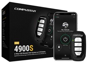 compustar csx4900-s 4-button 2-way, 3000′ remote start system w/drone x1lte