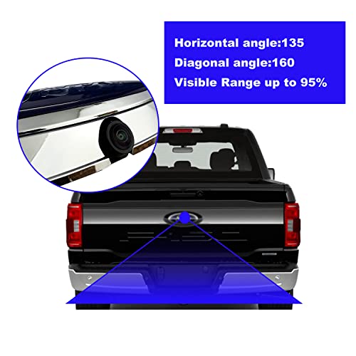 Backup Rear Cameras Compatible with Ford F150 F250 F350 F450 F550 2004-2016, with Ford Flex 2009-2012, w/ Ford Tailgate Emblem Backup Camera HD Night Vision/ Starlight Night Vision/ AHD Waterproof