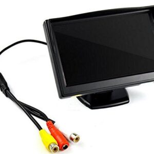 BONDWL 5" High Resolution HD 800480 Car Rearview TFT LCD Monitor Screen Car Vehicle Backup Monitor with 2ch Video for Car Rearview Backup Cameras/Car DVD/VCD/GPS/other Video Equipment