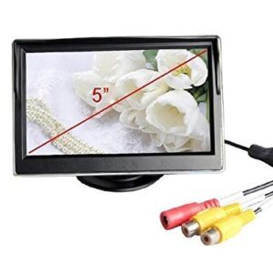 BONDWL 5" High Resolution HD 800480 Car Rearview TFT LCD Monitor Screen Car Vehicle Backup Monitor with 2ch Video for Car Rearview Backup Cameras/Car DVD/VCD/GPS/other Video Equipment