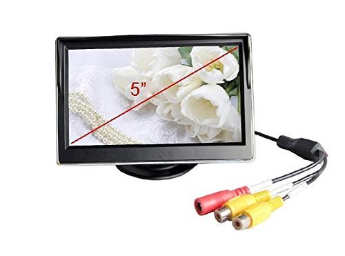 BONDWL 5" High Resolution HD 800480 Car Rearview TFT LCD Monitor Screen Car Vehicle Backup Monitor with 2ch Video for Car Rearview Backup Cameras/Car DVD/VCD/GPS/other Video Equipment