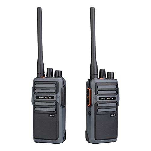 Retevis RB17 Walkie Talkie for Adults,Heavy Duty Two Way Radio Rechargeable,4400mAh Large Capacity Battery Handsfree Alarm,Portable 2 Way Radios for Hunting Skiing Cruise Shipping Outdoor Gift(2 Pack)