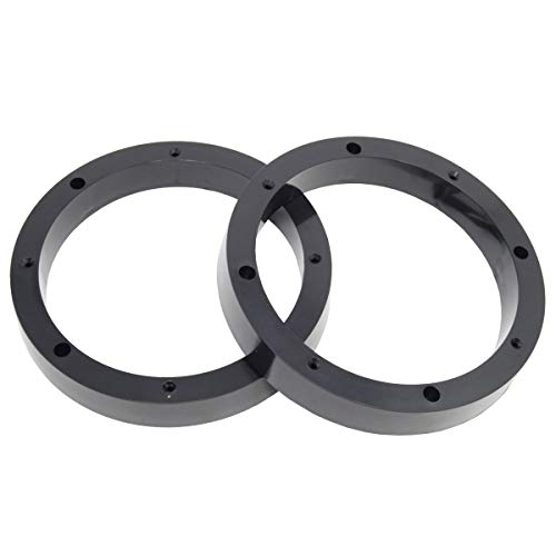 1 Pair 8.5" Plastic Speaker Spacer Rings - Subwoofer Mid Range Custom Installation Mounting Adapter