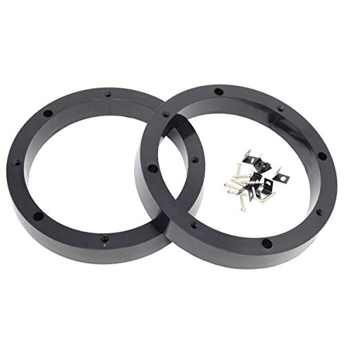 1 Pair 8.5" Plastic Speaker Spacer Rings - Subwoofer Mid Range Custom Installation Mounting Adapter