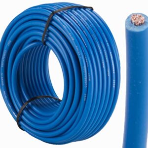 12 GA Gauge 50' Feet Blue Audiopipe Car Audio Home Remote Primary Cable Wire