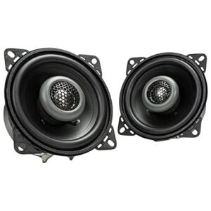 mb quart fkb110 formula car speakers (black, pair) – 4 inch coaxial speakers, 40 watt, 2-way car audio, internal crossover, 1 inch tweeters (grills not included)