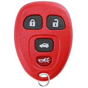 keyless entry remote red car key fob for buick cadillac chevrolet (15912859, ouc60270)