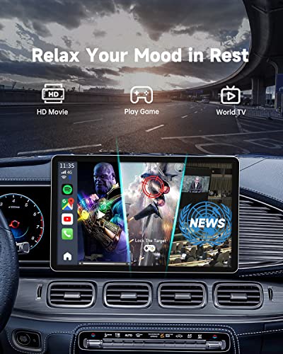 Carlinkit CarPlay Ai Box Android 12.0, 8+128G Adapter with Netflix, YouTube, Hulu,Disney+，Ai Box CarPlay Dongle Magic Box Carplay to Stream Media to Car & TV, Wireless CarPlay & Android Auto