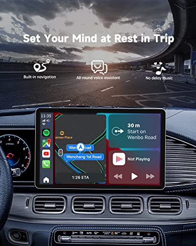 Carlinkit CarPlay Ai Box Android 12.0, 8+128G Adapter with Netflix, YouTube, Hulu,Disney+，Ai Box CarPlay Dongle Magic Box Carplay to Stream Media to Car & TV, Wireless CarPlay & Android Auto