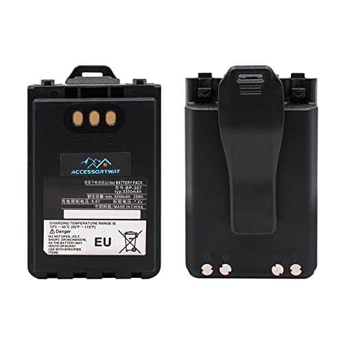 Accessoryway Replace BP-307 7.2V 3350mAh Li-Ion Battery for Icom ID-52A IC-705 IP-503H IP-100H IP-501H ID-52E Two Way radios Replacement Battery BP-272 Battery