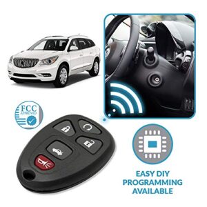 Keyless2Go Replacement for Keyless Entry Car Key Vehicles That Use 5 Button OUC60270 OUC60221, Self-programming