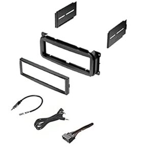 single din car stereo dash kit, wire harness, antenna adapter for some dodge 02-07 caravan, 02-04 dakota, 02-03 durango, 02-05 intrepid, 02-06 neon, 02-05 ram 1500, 03-05 ram 2500/3500, 02-06 stratus