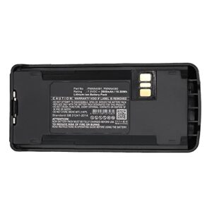 replacement battery for motorola cp185 cp1200 cp1300 cp1600, fits part no pmnn4476a pmnn4082 pmnn4081ar, 7.5v 2600mah