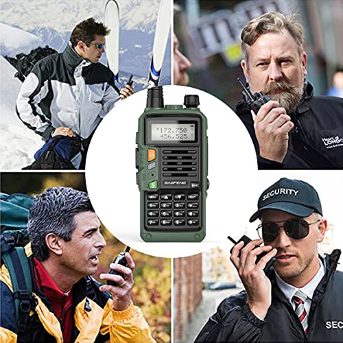 Green Baofeng UV-S9X3 5W Tri-Band Radio (UV-5R 3rd Gen) USB Charger Rechargeable Walkie Talkies Long Range Two Way Radio