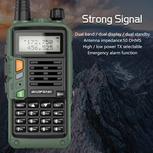 Green Baofeng UV-S9X3 5W Tri-Band Radio (UV-5R 3rd Gen) USB Charger Rechargeable Walkie Talkies Long Range Two Way Radio