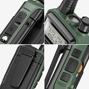 Green Baofeng UV-S9X3 5W Tri-Band Radio (UV-5R 3rd Gen) USB Charger Rechargeable Walkie Talkies Long Range Two Way Radio