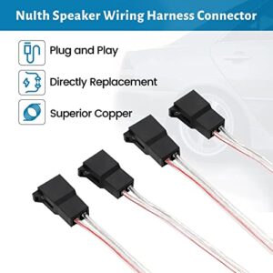 NuIth Speaker Wiring Connector Harness Fits for Volkswagen 1993-2004, Fiat 500 2011-2019, Audi 1994-2001, Nissan Primastar 2001-2014 Aftermarket Car Door Speaker Cable Plug