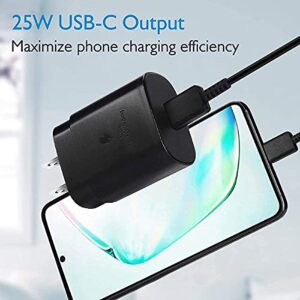 Samsung Super Fast Charging,25W USB C Wall Charger Block with 5FT Type C Cable Compatible Samsung Galaxy S23/S23+/S23Ultra/S22/S22+/S22Ultra/S21/S21+/S20/S20+/S10/S10e/S9/Note 20/Note 10/Note 9/Note8