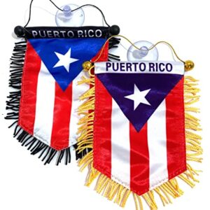 Puerto RICO Mini Rearview Mirror Mini Flag,Nuestra Hermosa Bandera