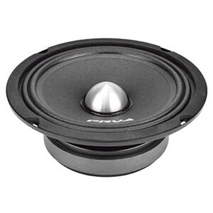 PRV AUDIO 2X 6MR250B-4 Slim Midrange 6.5" Shallow Bullet Speakers 250 Watts 4 Ohm, Slim Mount Car Audio Bullet Loudspeaker Compact for Doors with 1 Exclusive Lanyard (2 Speakers)