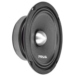 PRV AUDIO 2X 6MR250B-4 Slim Midrange 6.5" Shallow Bullet Speakers 250 Watts 4 Ohm, Slim Mount Car Audio Bullet Loudspeaker Compact for Doors with 1 Exclusive Lanyard (2 Speakers)