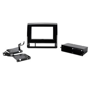 scosche ta2111bpb compatible with 2012-15 toyota tacoma iso double din & din+pocket dash kit; black pearl