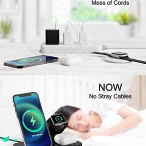 Wireless Charging Station, 3 in 1 Wireless Charger, 18W Fast Charger Stand for iPhone 13/12/11/Pro/Max/XR/XS/X, Apple Watch 7/6/SE/5/4/3/2/1, AirPods Pro/3/2, Adapter and Cable Included