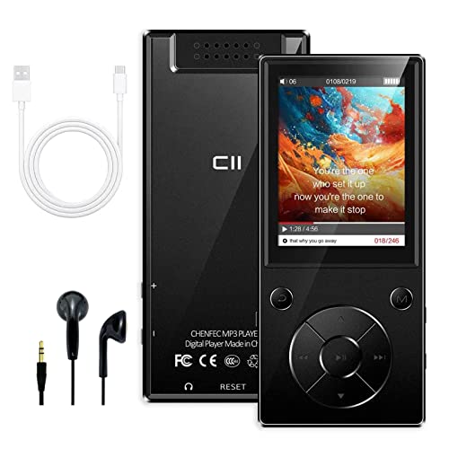 MP3 Player with Bluetooth, 32GB MP3 Players 2.4 Inch Large Screen Lossless Music High-Fidelity Sound Quality, Support Recording FM for Kids Student Adult mp4 Player, Expandable Memory 128GB