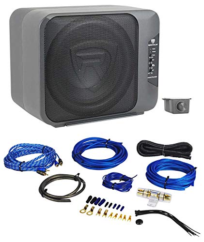 Rockville Ground Pounder 800 Watt Powered Dual 10" Loaded Car Subwoofer+Amp Kit