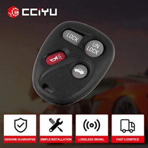 cciyu 2X Replacement Key Shell Case 4 Buttons Key Fob Replacement for 96 97 98 99 00 01 02 03 04 05 06 07 for Cadillac for GMC for Chevy for Buick KOBLEAR1XT