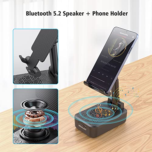 ZEALOT Bluetooth Speakers with Cell Phone Stand, Wireless Speaker,Outdoor,Portable Speaker with Phone Stand,Compatible with Phones&Tablets,HD Surround Sound,Anti-Slip Phone Holder Speaker for Gifts