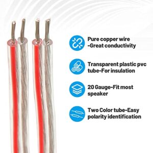 RED WOLF Car Speaker Wiring Harness Connector Compatible with 2015-2022 GMC Sierra Chevrolet Silverado Buick Enclave Cadillac Escalade Mount Aftermarket Front Rear Door Speaker Wire Cable Plug 2 Pair