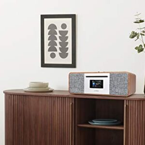 LEMEGA MSY5 CD Player,FM Digital Radio,Internet Radio,Spotify Connect,Bluetooth Speaker,Stereo Sound,USB Charging,Clock Alarms,Remote&App Control – Walnut Finish