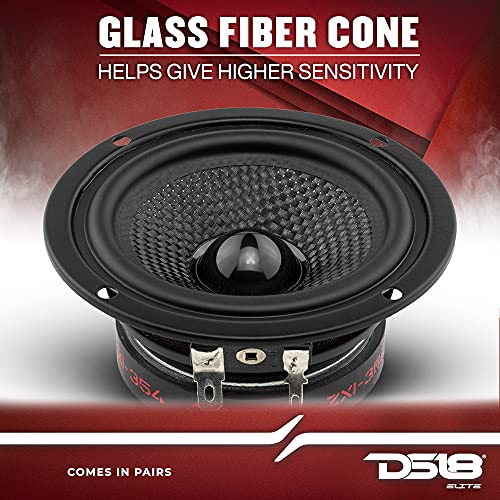 DS18 ZXI-354 3.5" Full Range Car Audio Speaker Upgrade with Kevlar Cone 120 Watts 4 Ohm Horn Woofer - Pair of 3.5 Speakers (2 Speakers)