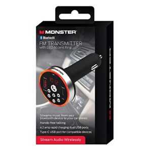 monster led light accent bluetooth fm transmitter