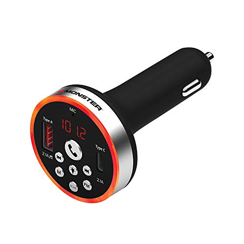 Monster Led Light Accent Bluetooth FM Transmitter